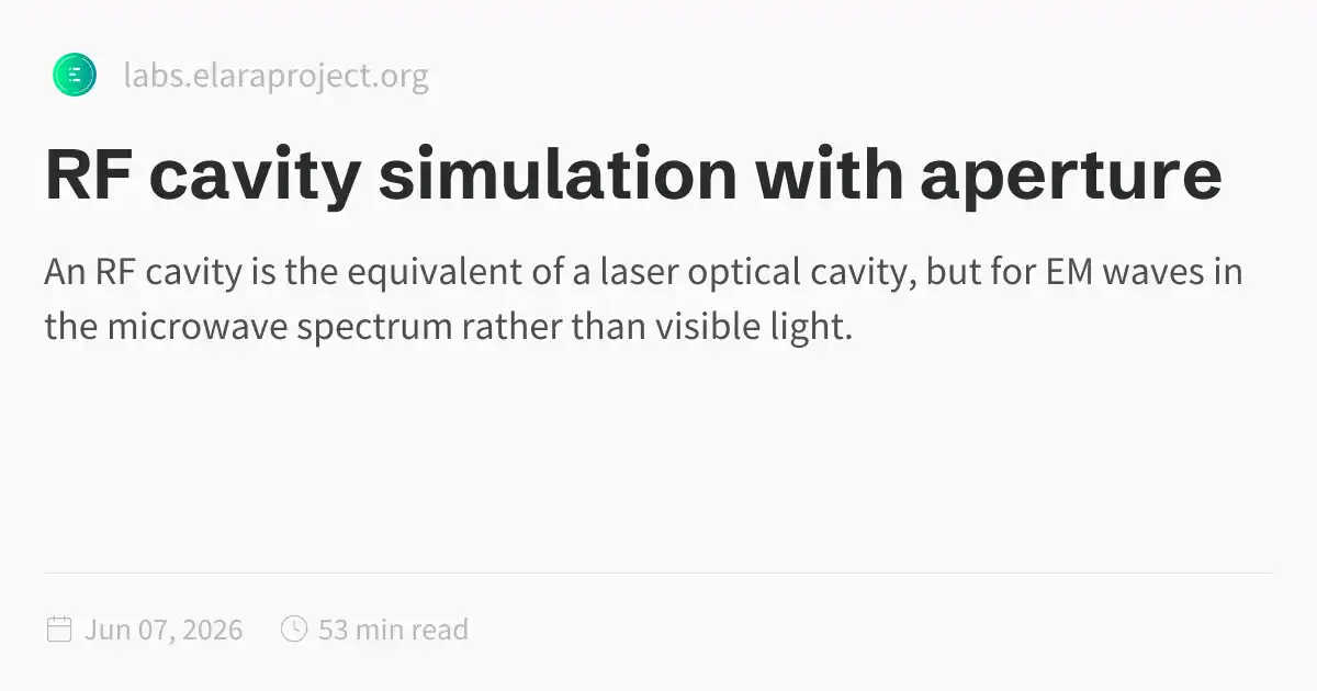 RF cavity simulation with aperture